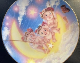 Vintage Dreamsicles Plate by the Light of the Moon 1994 Kristin Cherub ...