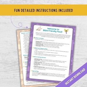 Bible Feud Game, Bible Friendly Feud, Family Game Night, Bible Trivia ...