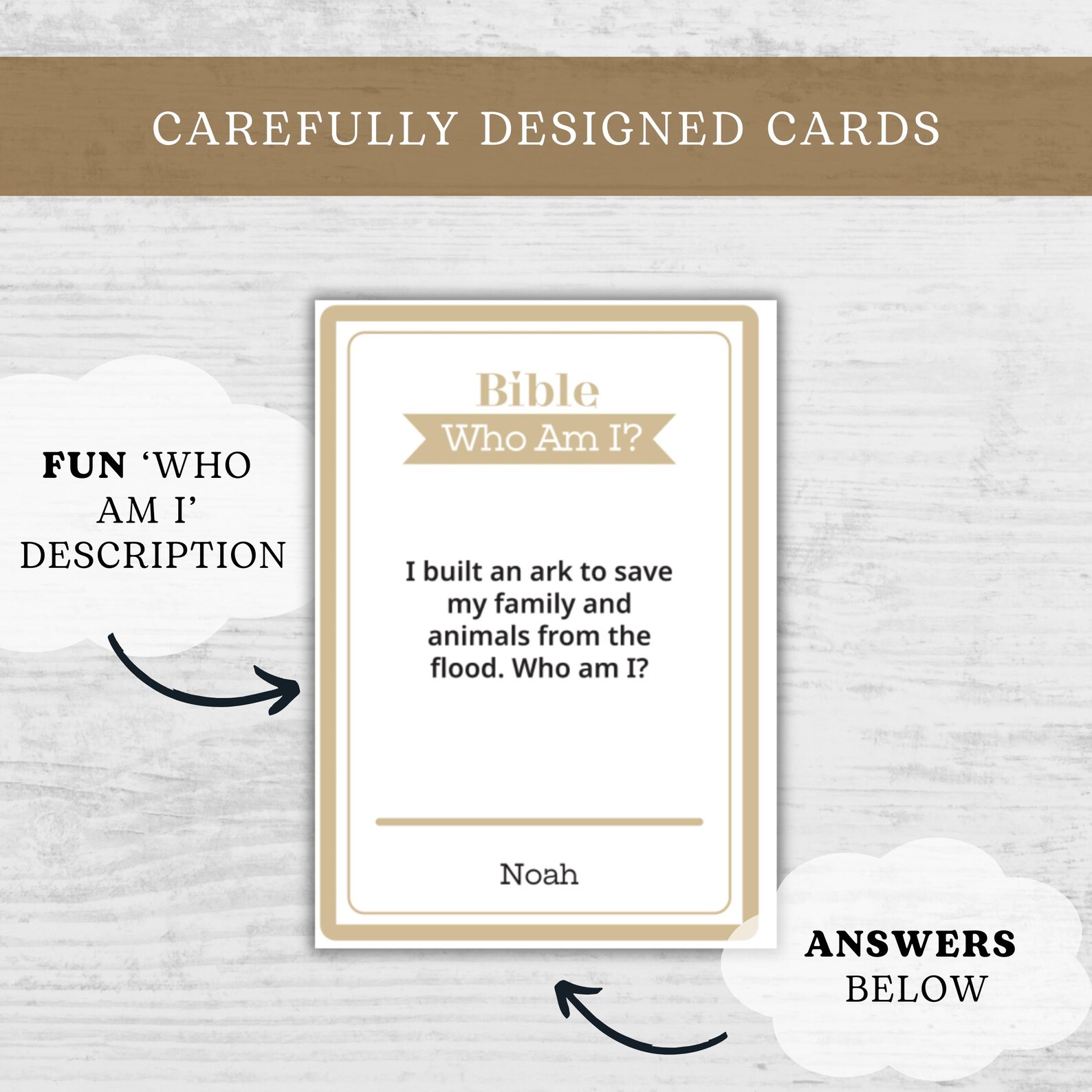 Bible Who Am I? Trivia Cards | Printable Christian Party Game for Kids ...