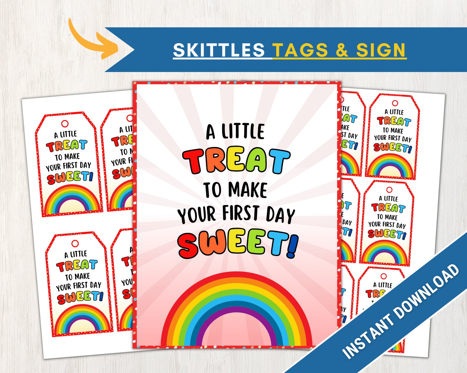 First Day of School Treat Tag for Students, Welcome Back to School Gift ...