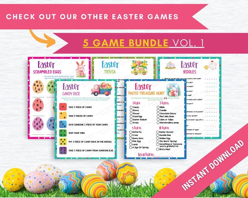 Easter Scavenger Hunt | Printable Easter Games | Easter Party Family ...