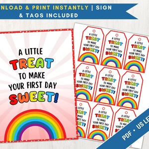 First Day of School Treat Tag for Students, Welcome Back to School Gift ...