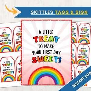 First Day of School Treat Tag for Students, Welcome Back to School Gift ...