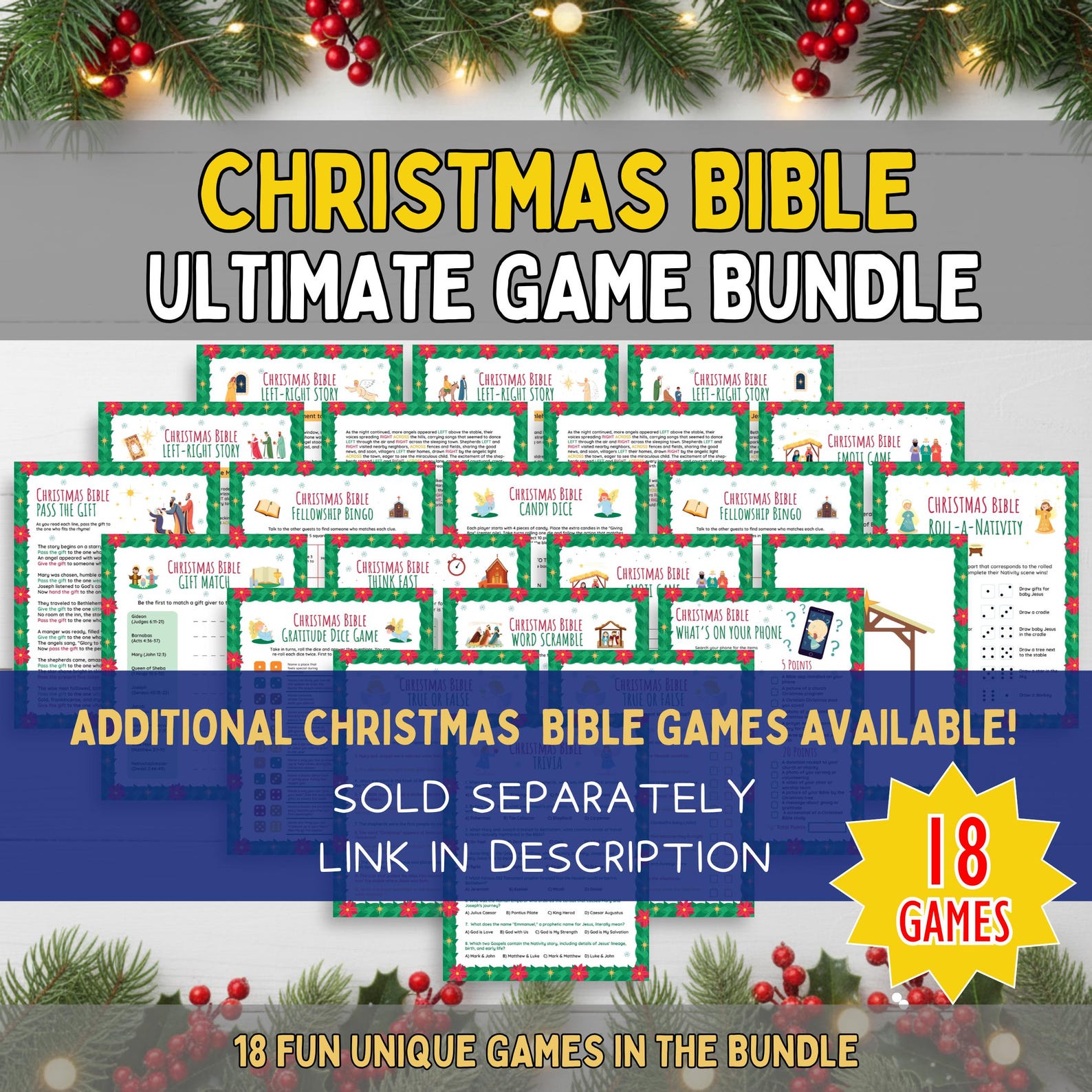 Christmas Bible Truth or Dare Game, Printable Christian Christmas ...