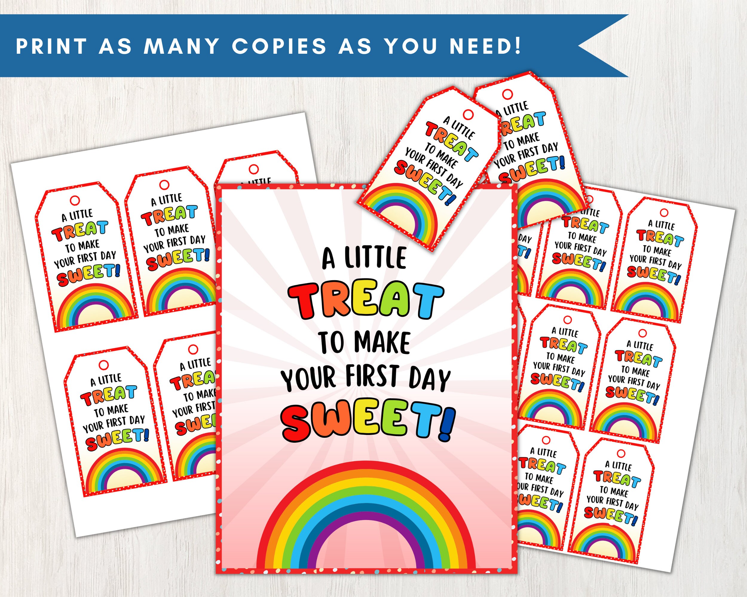 First Day of School Treat Tag for Students, Welcome Back to School Gift ...