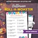 Fun Halloween Roll A Monster Dice Game | Halloween Printable Dice Game ...