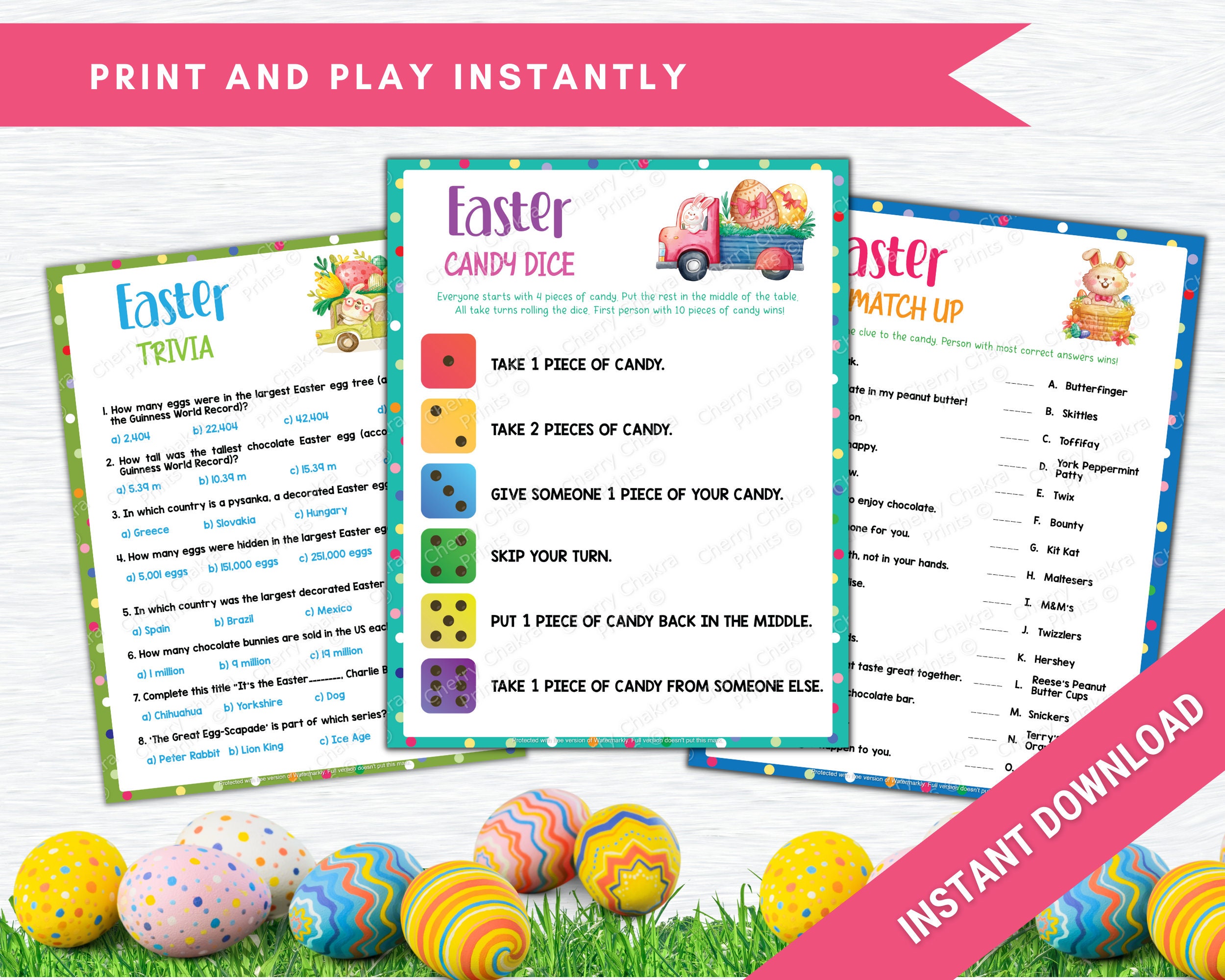 15 Easter Game Bundle | Printable Easter Games for Kids and Adults ...