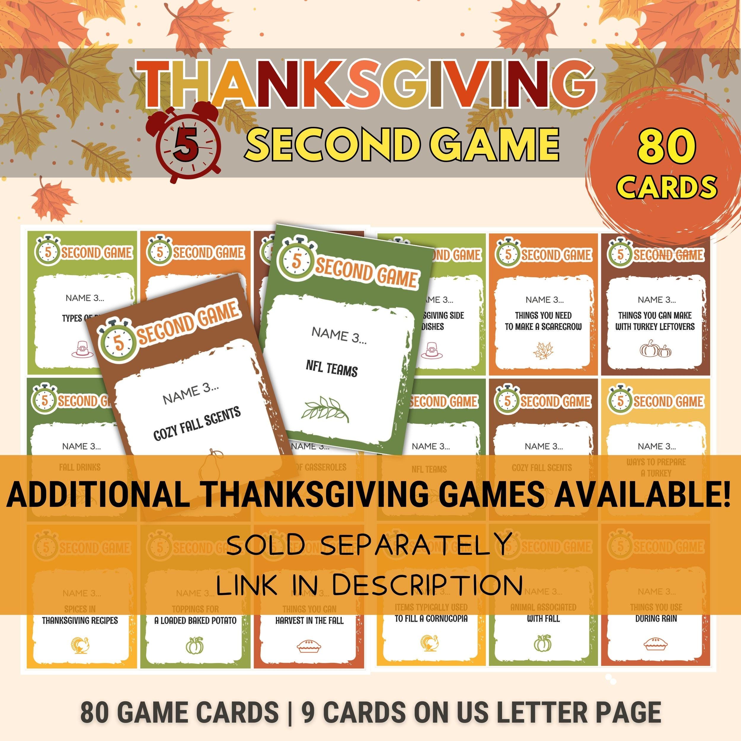 Fun Thanksgiving Trivia Game, Turkey Day Trivia Game, Thanksgiving ...