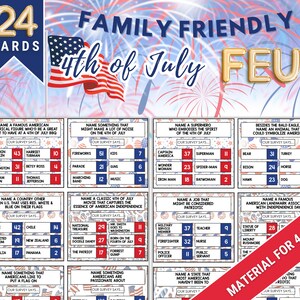 4th of July Friendly Family Feud Game, the Hilarious Party Game of ...