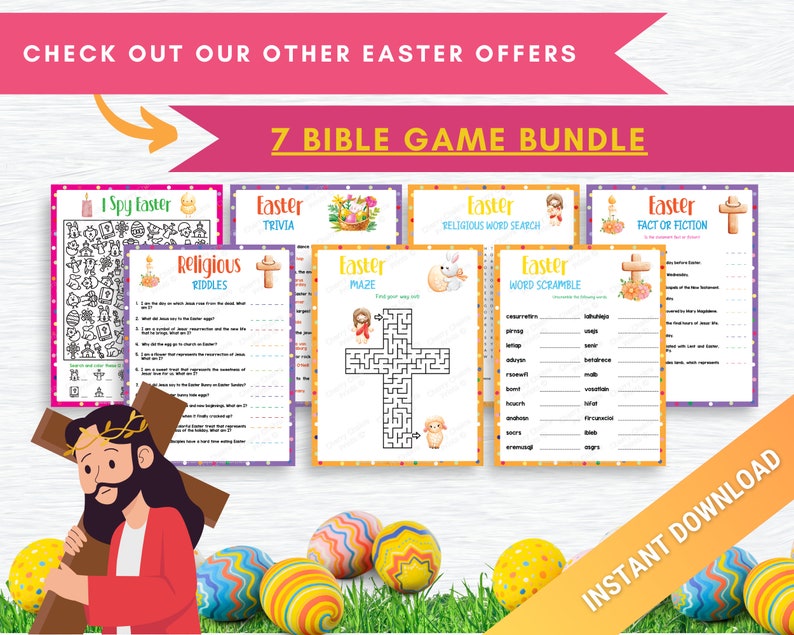 Lent Word Scramble Game | Printable Christian Easter Games for Kids ...