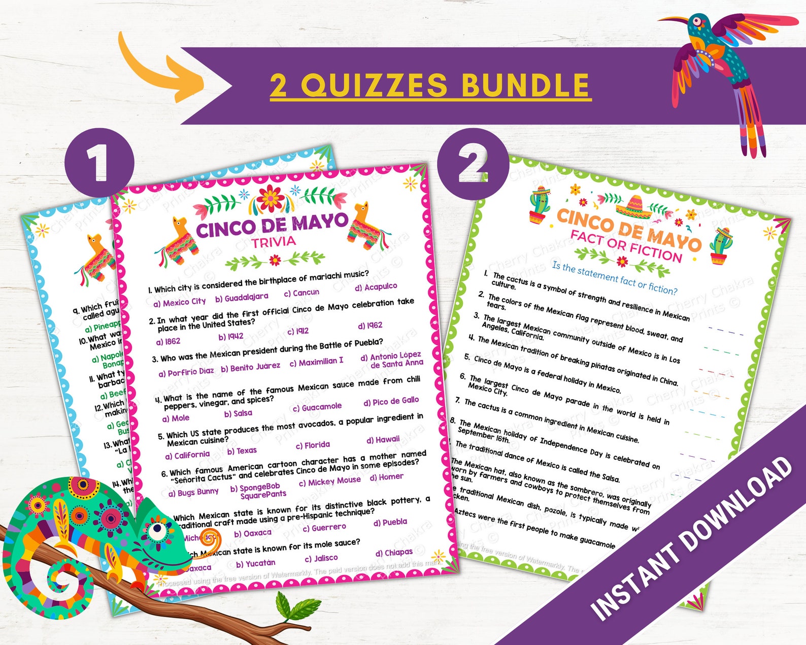 Cinco De Mayo Trivia Quiz Game | Cinco De Mayo Party Games for Family ...