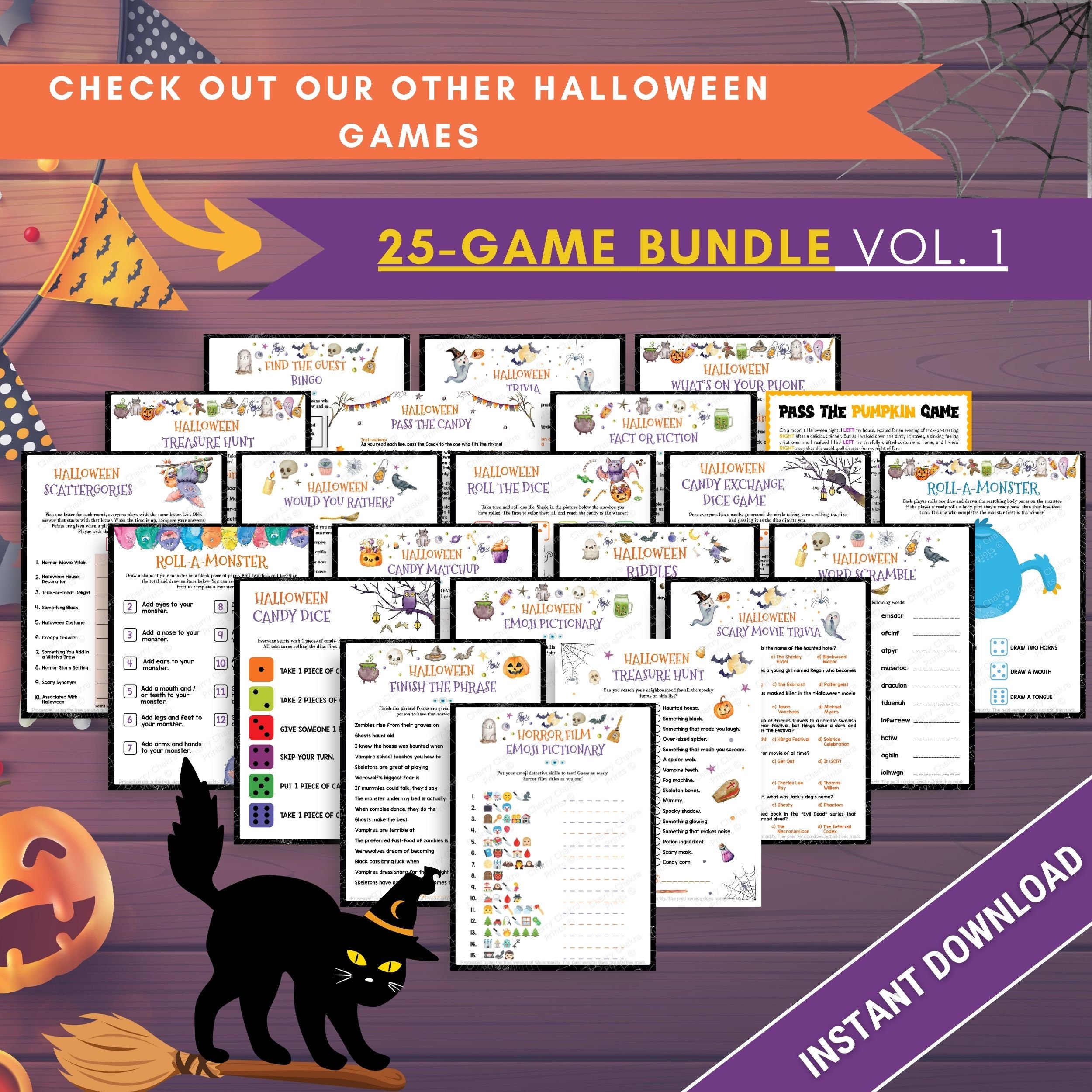 Halloween Finish the Phrase Game, Printable Halloween Party Game, Fun ...