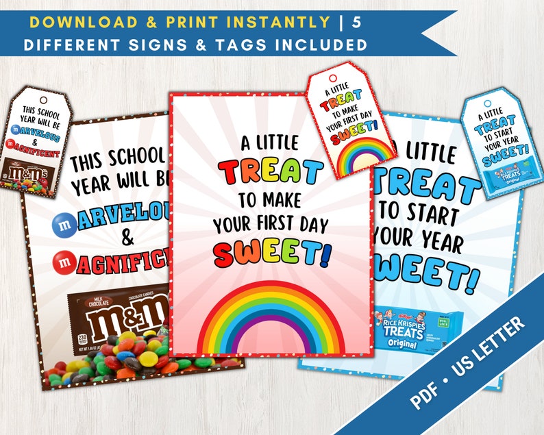 First Day of School Treat Tag for Students, Welcome Back to School Gift ...