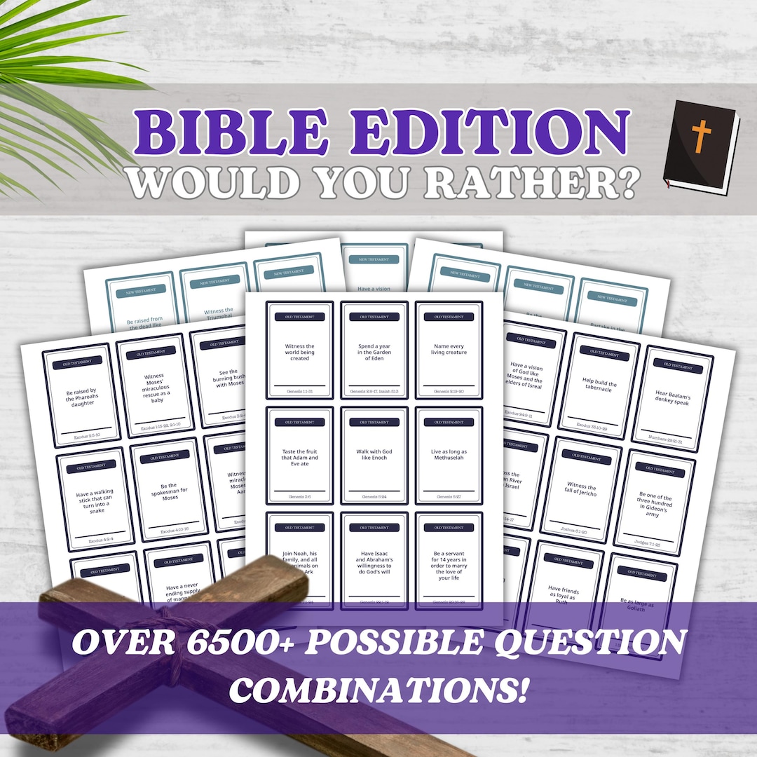 Bible Would You Rather Game | Fun Christian This or That Questions for ...