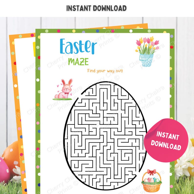 Easter Maze Game | Printable Easter Games | Easter Activity for Kids ...