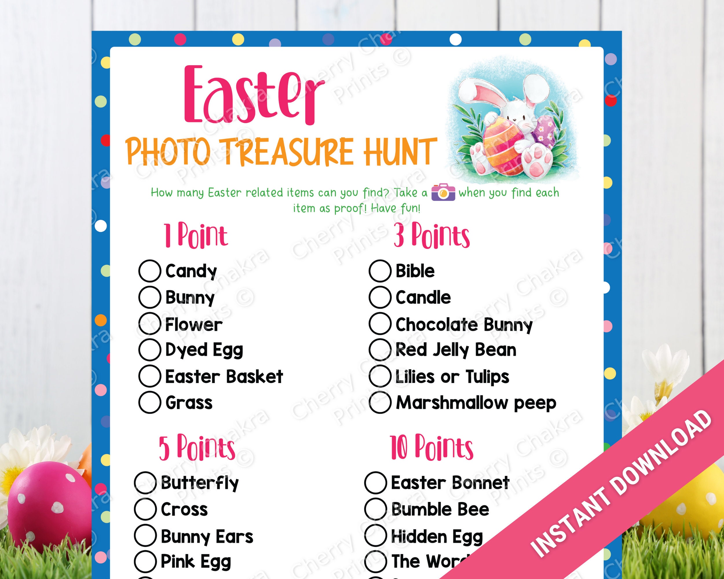 Easter Scavenger Hunt | Printable Easter Games | Easter Party Family ...