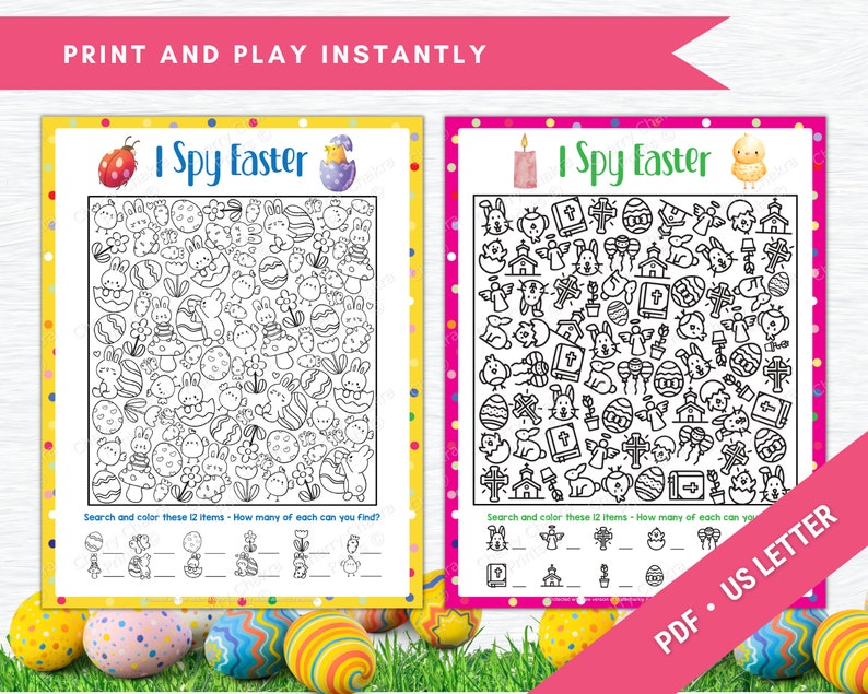 Easter I Spy Game | Printable Easter Games | Easter Activity for Kids ...