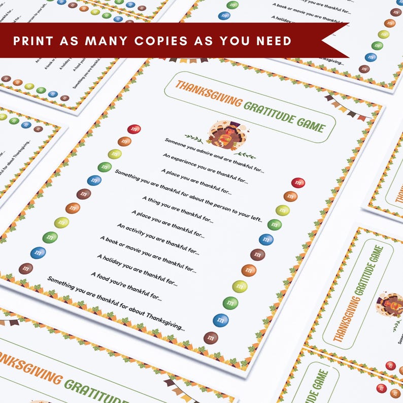 Thanksgiving Candy Dice Game, Thanksgiving Printable Game for Kids ...