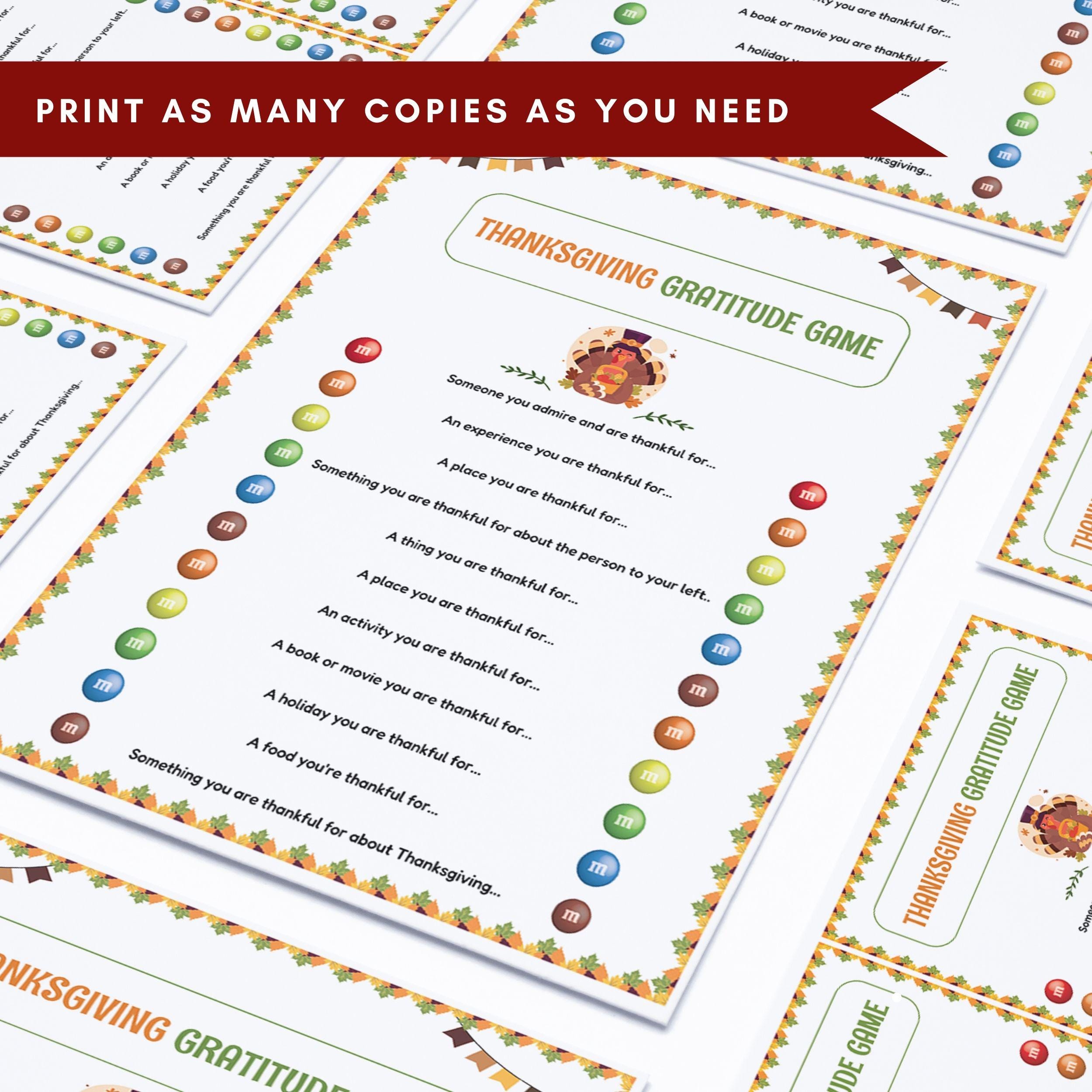 Thanksgiving Candy Dice Game, Thanksgiving Printable Game for Kids ...