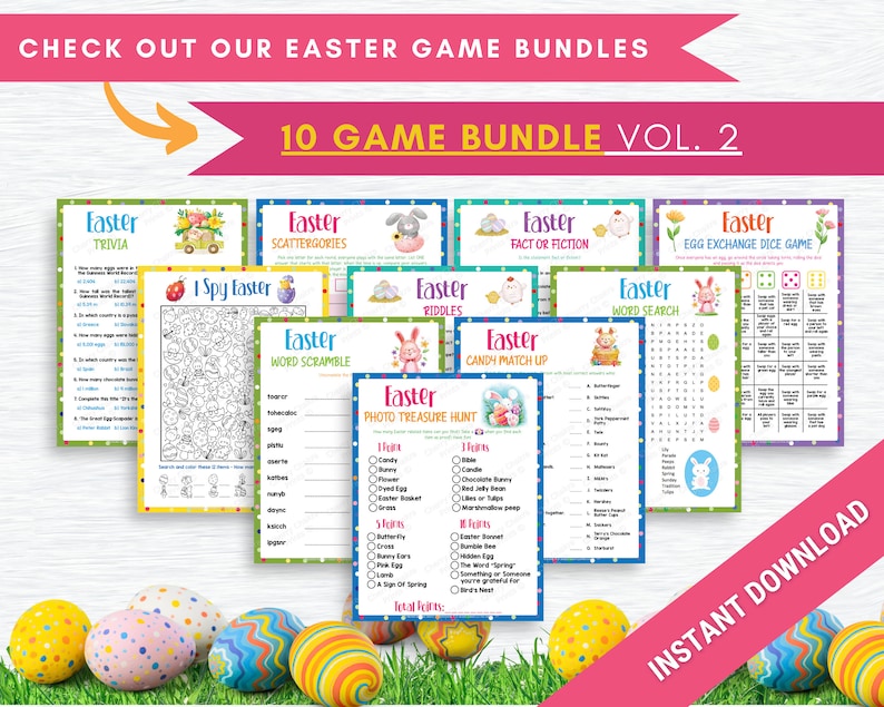 Printable Easter 5 Second Game | Easter Family Fun Quick Trivia Party ...