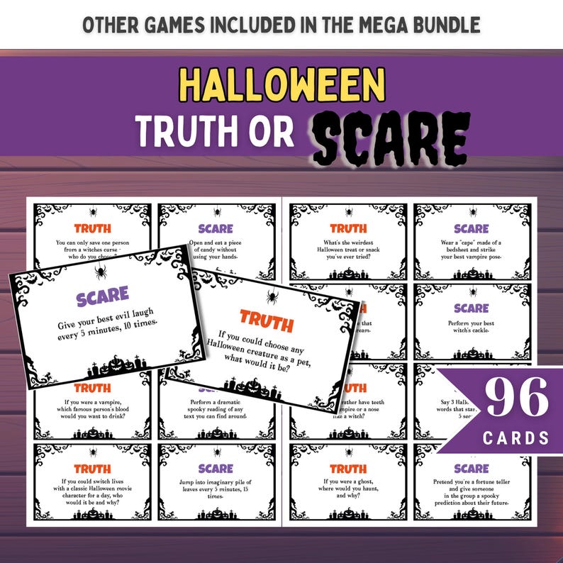 MEGA Halloween Game Bundle, Printable Halloween Games for Kids and ...
