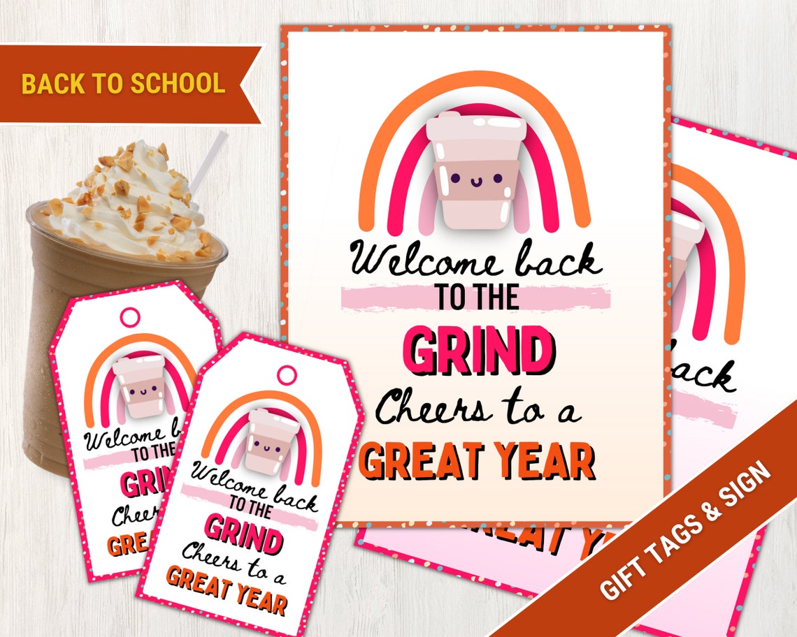 Welcome Back Teacher Gift Tag, Teacher Appreciation Coffee Tag, Back to ...