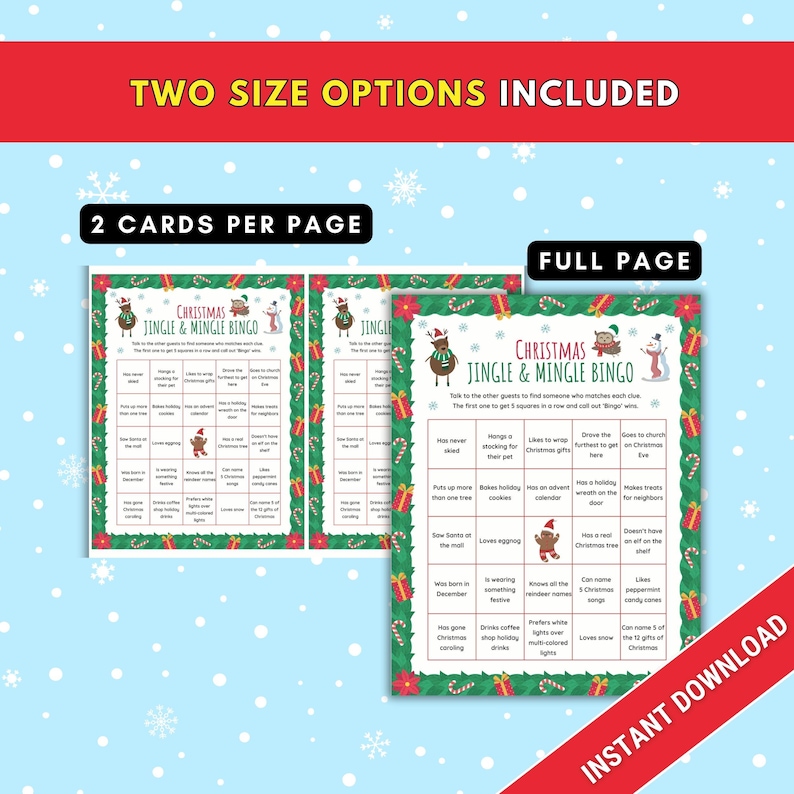 Christmas Bingo, Christmas Get to Know You Bingo, Find Someone Who ...