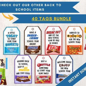 First Day of School Treat Tag for Student, Printable Gift Tag for Back ...