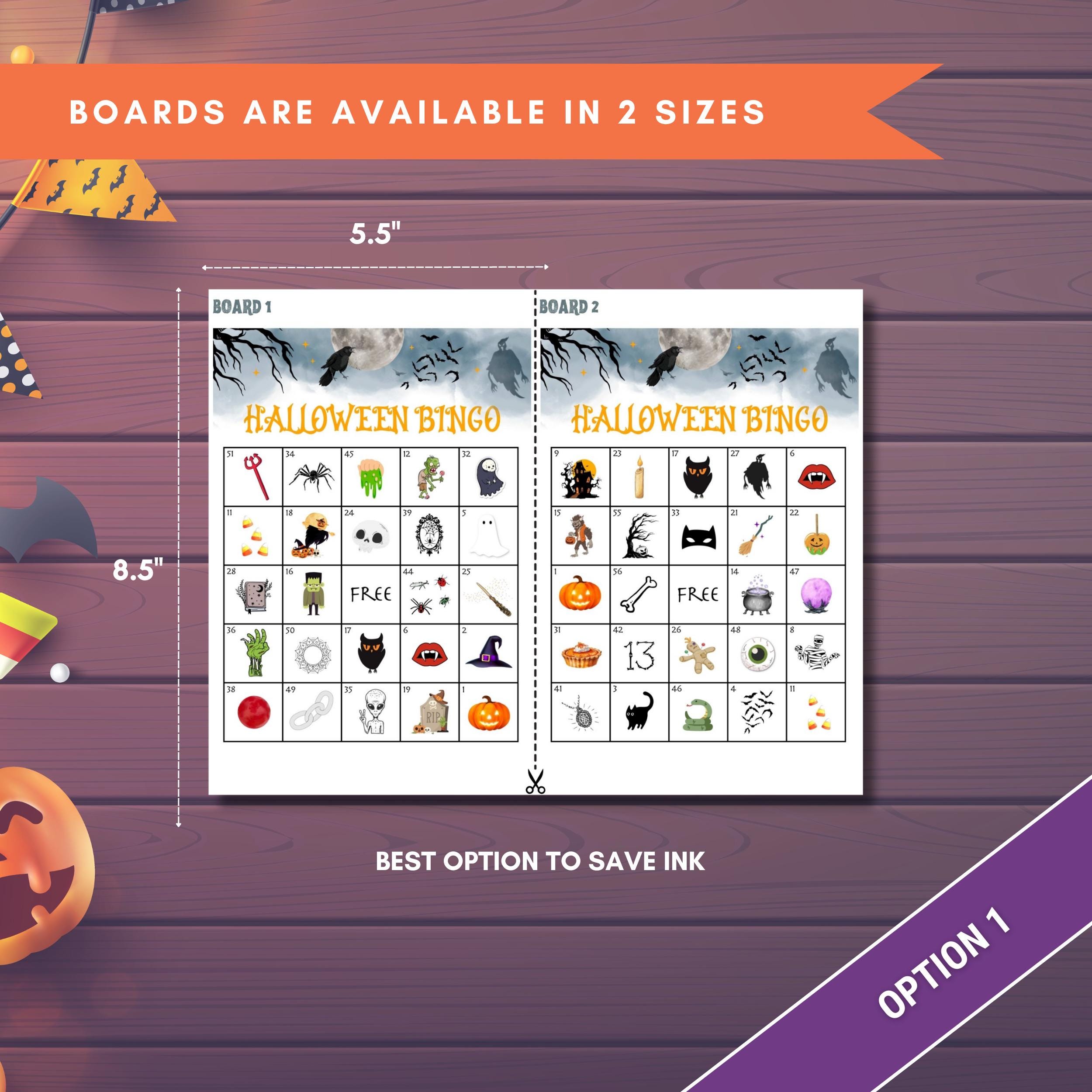 40 Printable Halloween Bingo Cards - Fun Halloween Party Group Game ...
