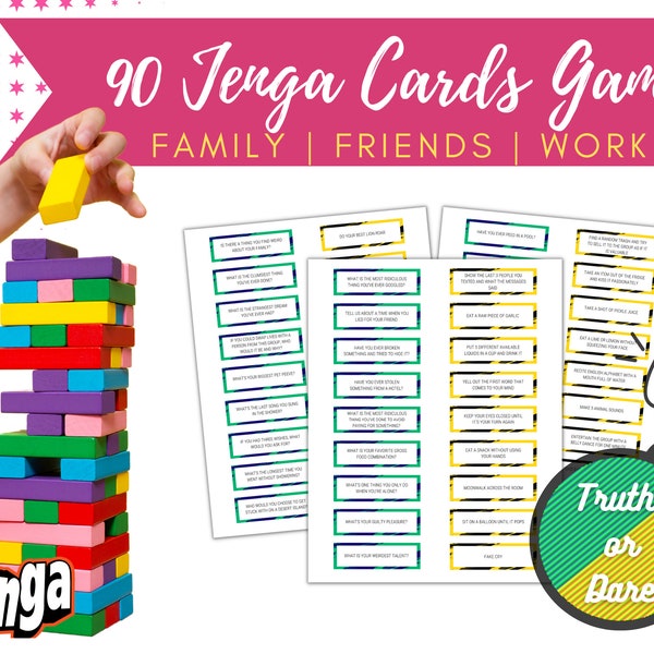 Printable Jenga Stickers - Etsy