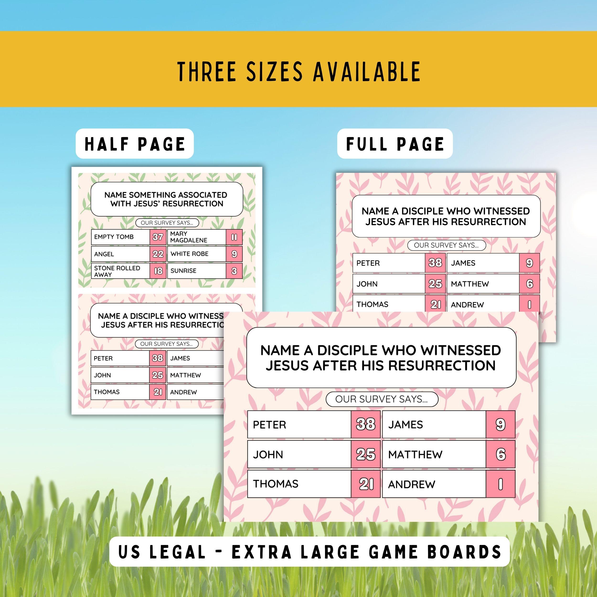 Easter Bible Feud Game, Bible Friendly Easter Feud, Family Game Night ...