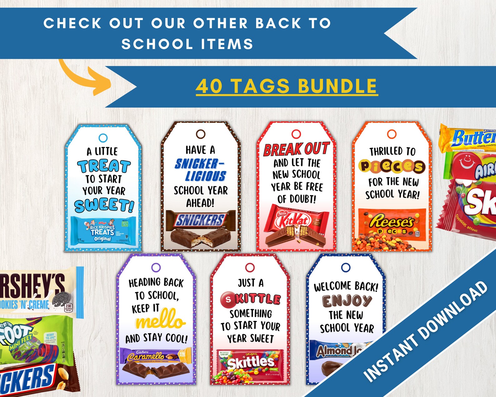 First Day of School Treat Tag for Students, Welcome Back to School Gift ...