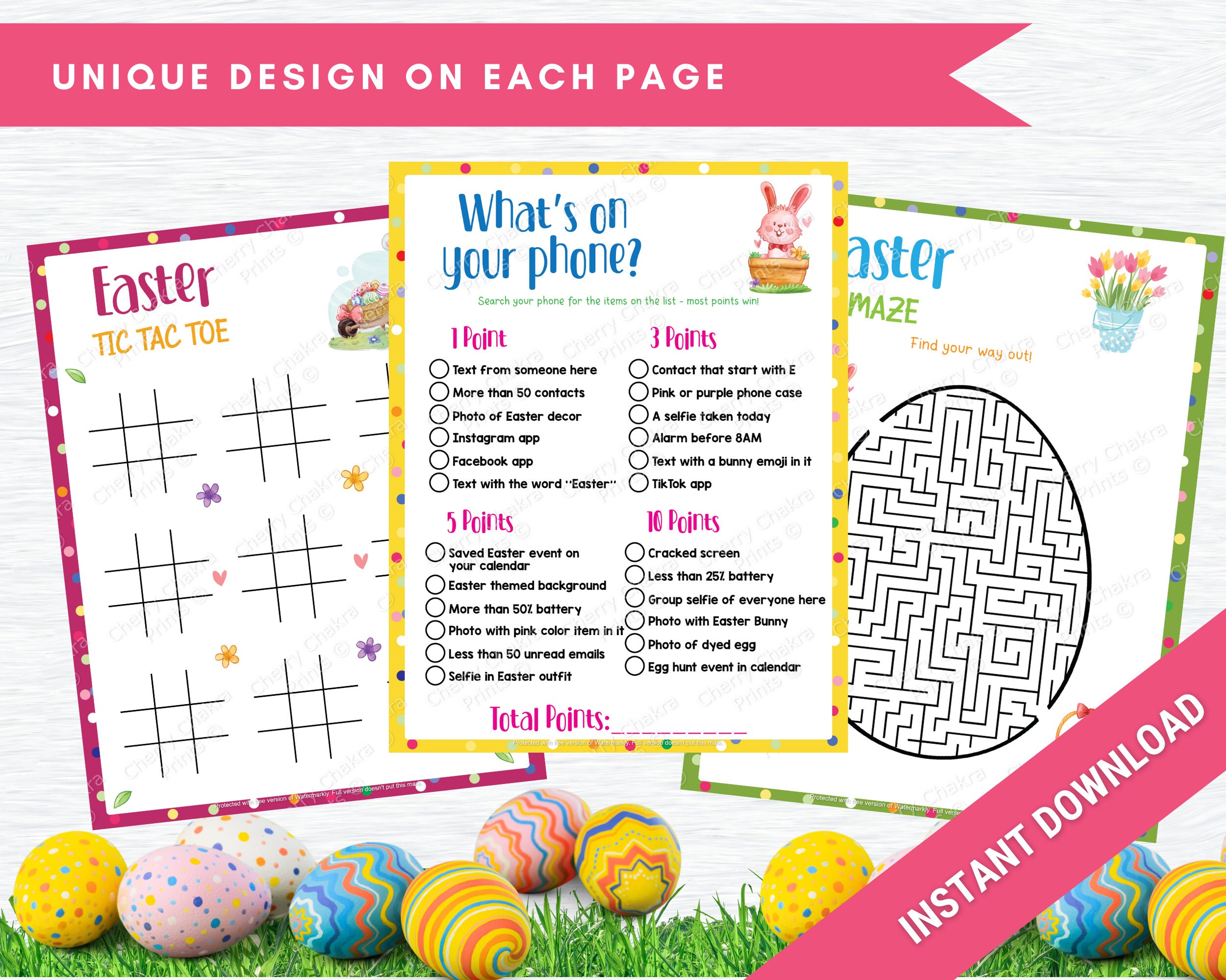 15 Easter Game Bundle | Printable Easter Games for Kids and Adults ...