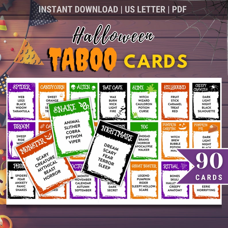 Halloween Forbidden Words Game - Fun Halloween Party Group Game ...