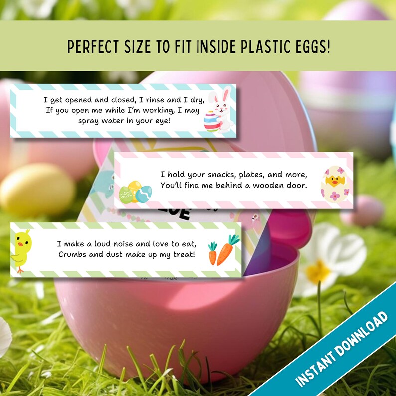 Fun Easter Egg Hunt Scavenger Hunt Clue Cards | Fun Indoor and Outdoor ...