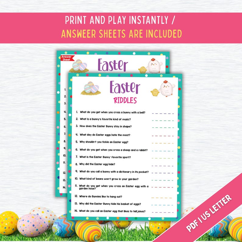 Easter Trivia Quiz Game Bundle, Printable Easter Games, Easter Activity ...