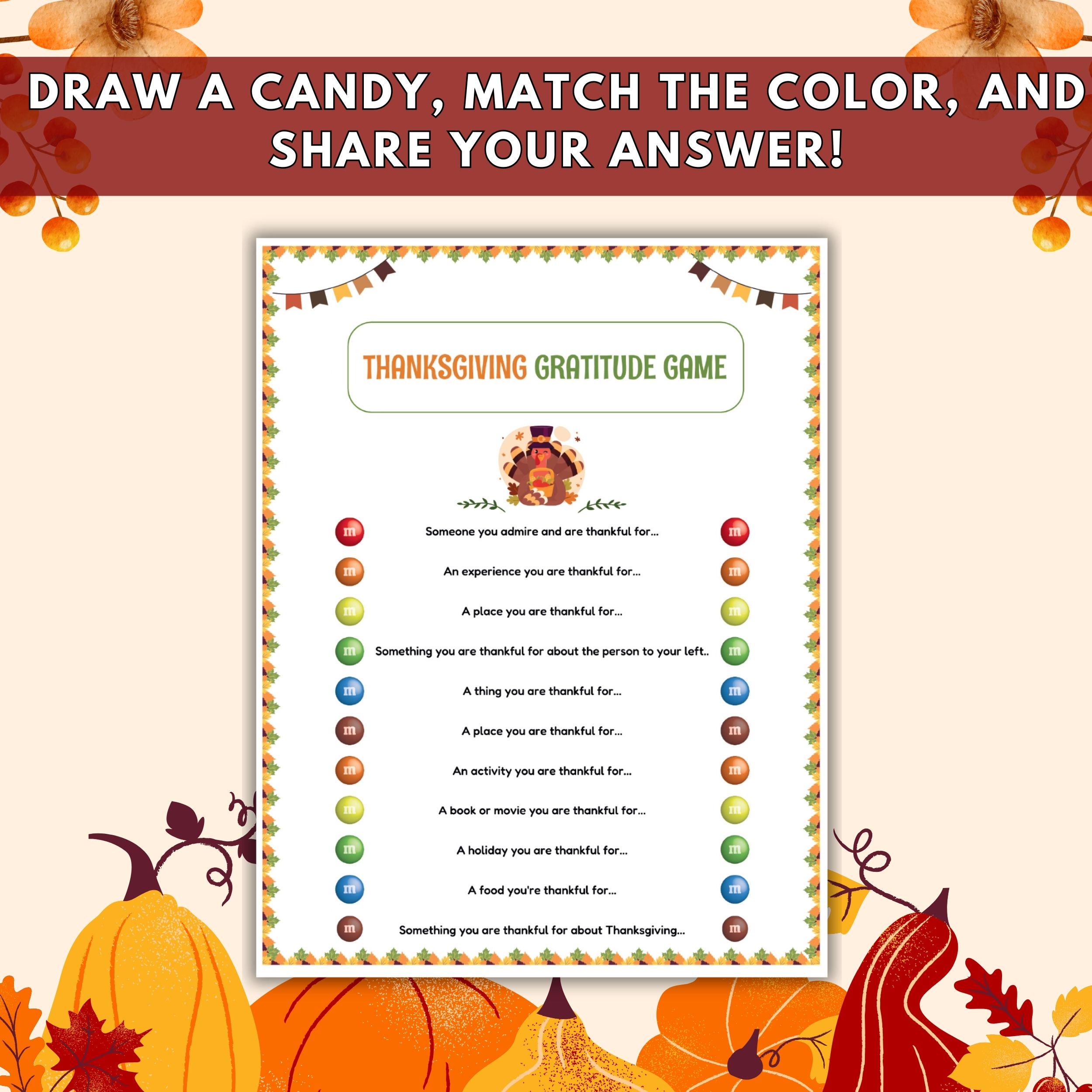 Thanksgiving Candy Dice Game, Thanksgiving Printable Game for Kids ...