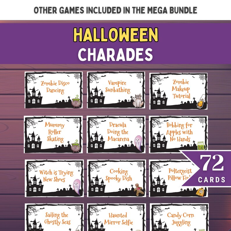 MEGA Halloween Game Bundle, Printable Halloween Games for Kids and ...