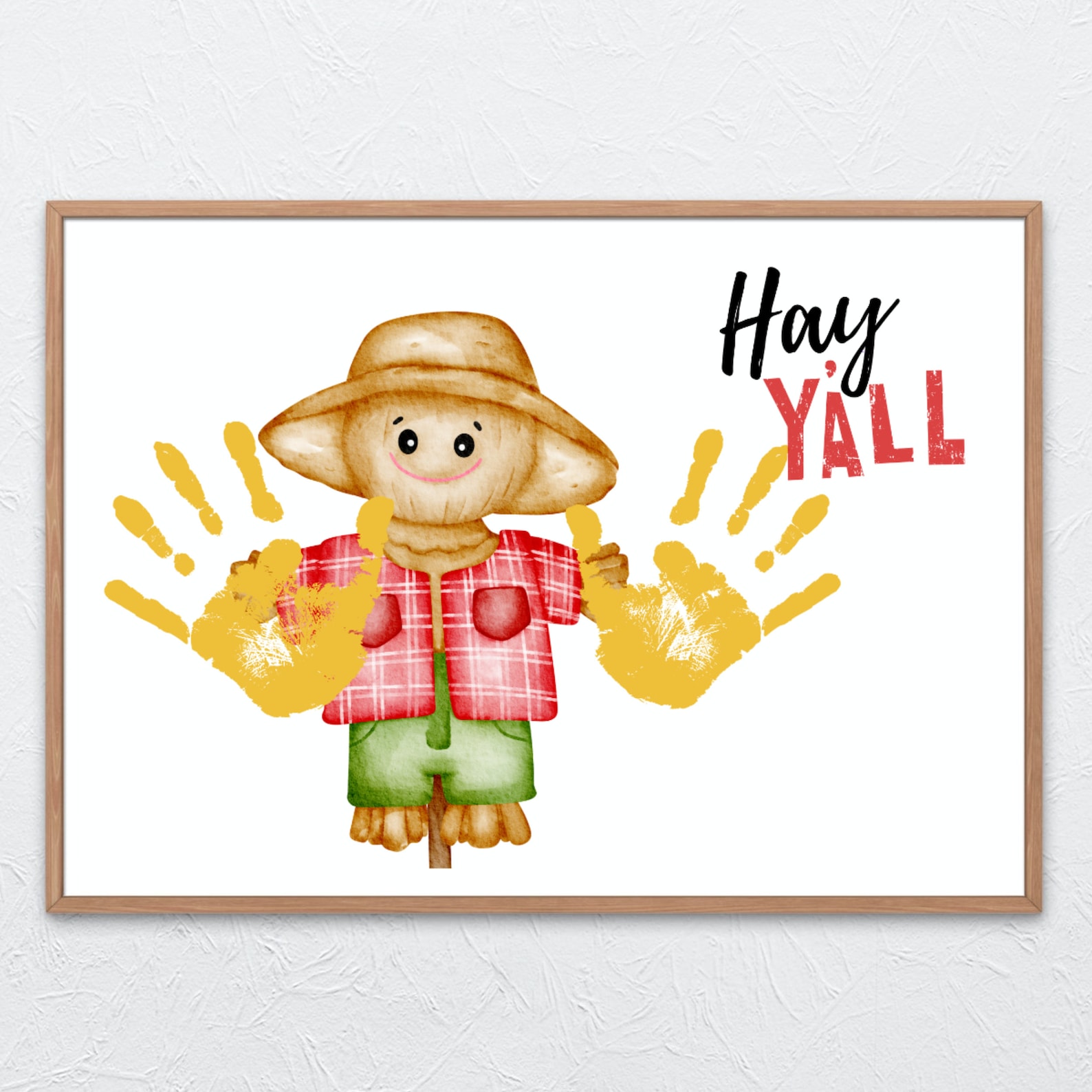 Fall Scarecrow Handprint Craft, Fall Handprint Art, Fall Craft ...