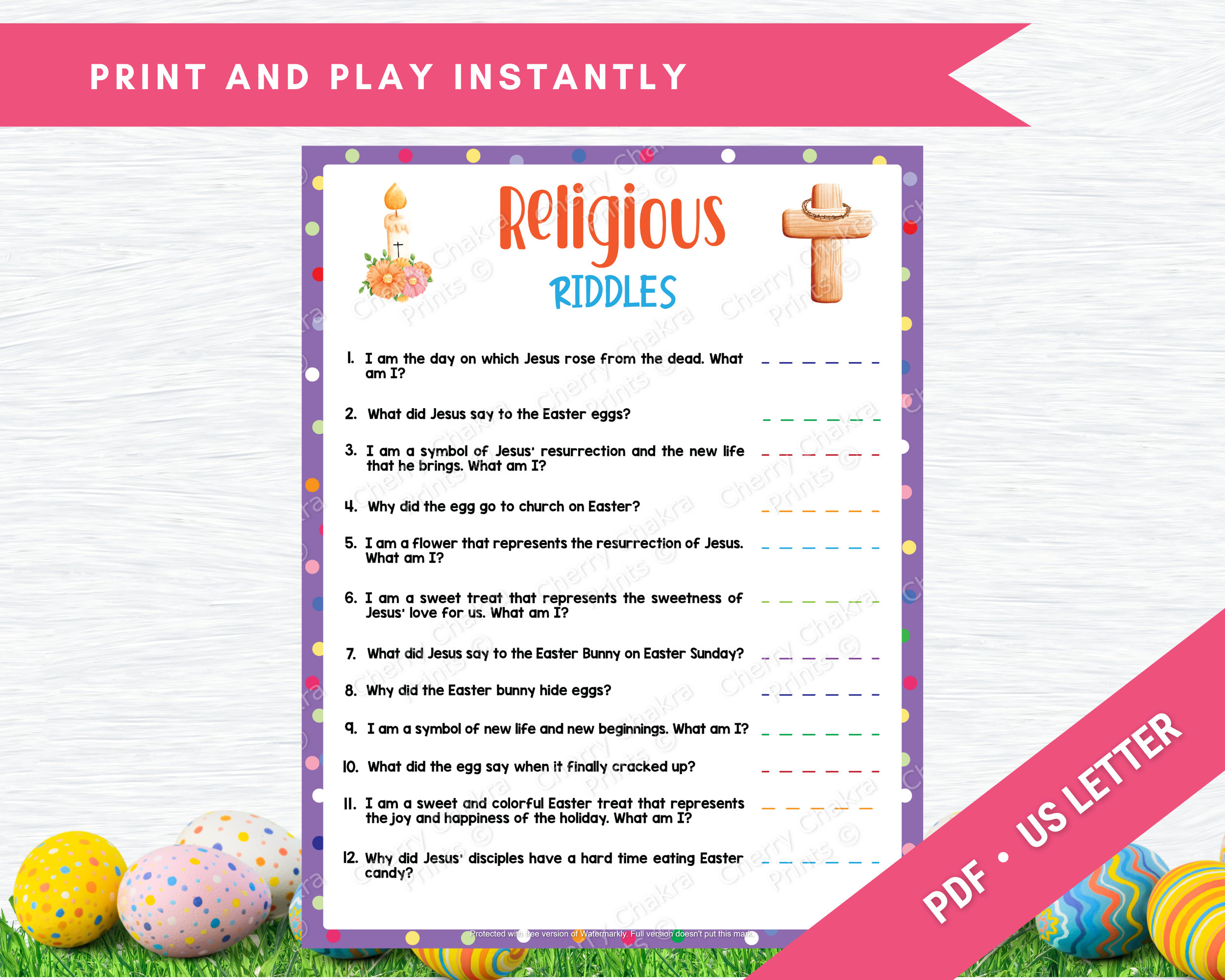 Easter Bible Riddles Game | Easter Bible Quiz | Christian Easter Games ...