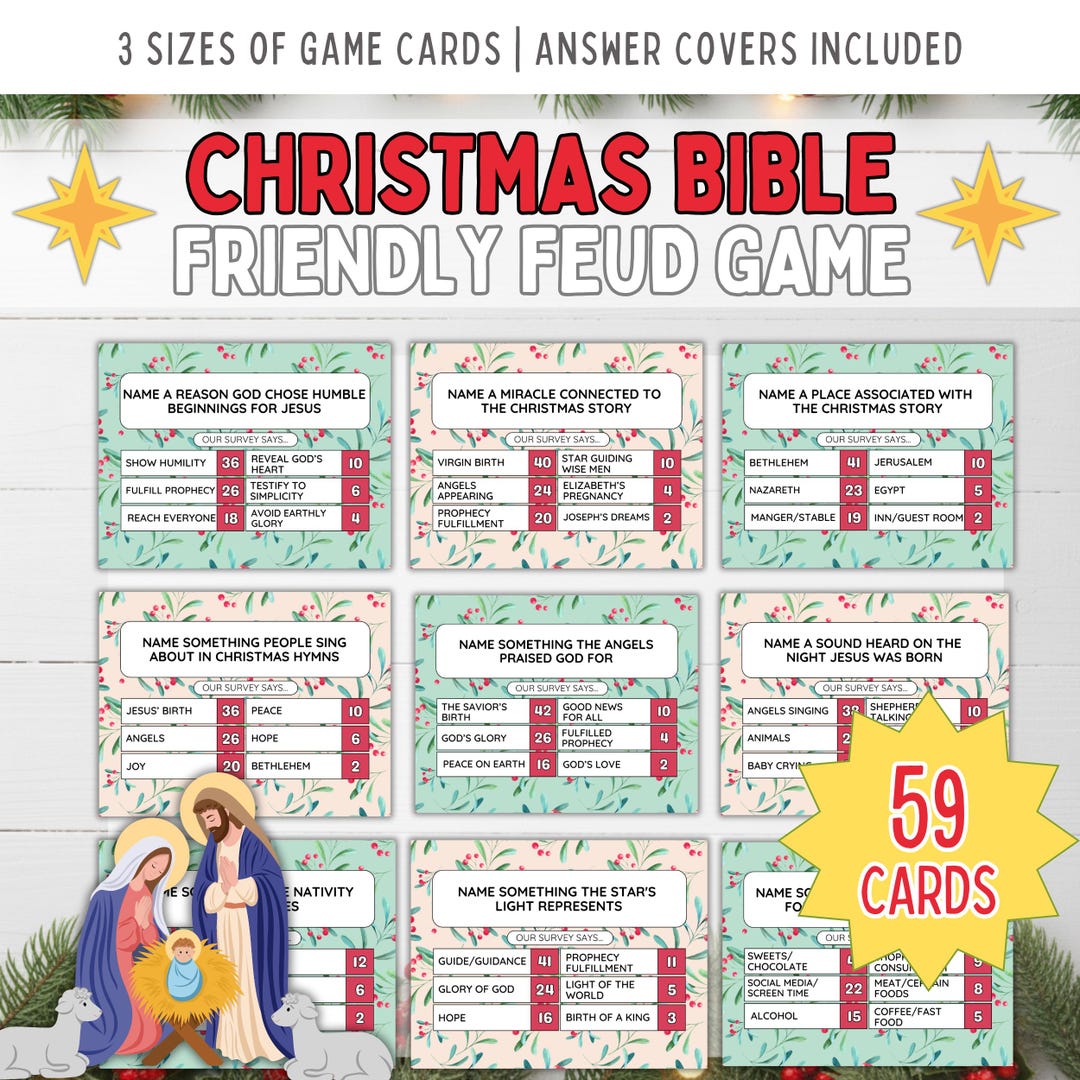 Christmas Bible Friendly Feud Game, Bible Friendly Christmas Feud ...