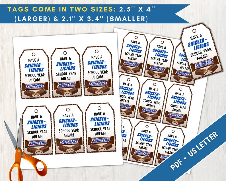 First Day of School Treat Tag for Students, Welcome Back to School Gift ...