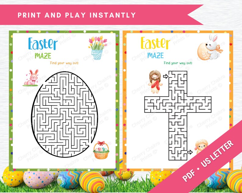 Easter Maze Game | Printable Easter Games | Easter Activity for Kids ...