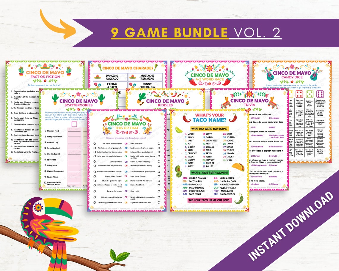 Cinco De Mayo Trivia Quiz Game | Cinco De Mayo Party Games for Family ...