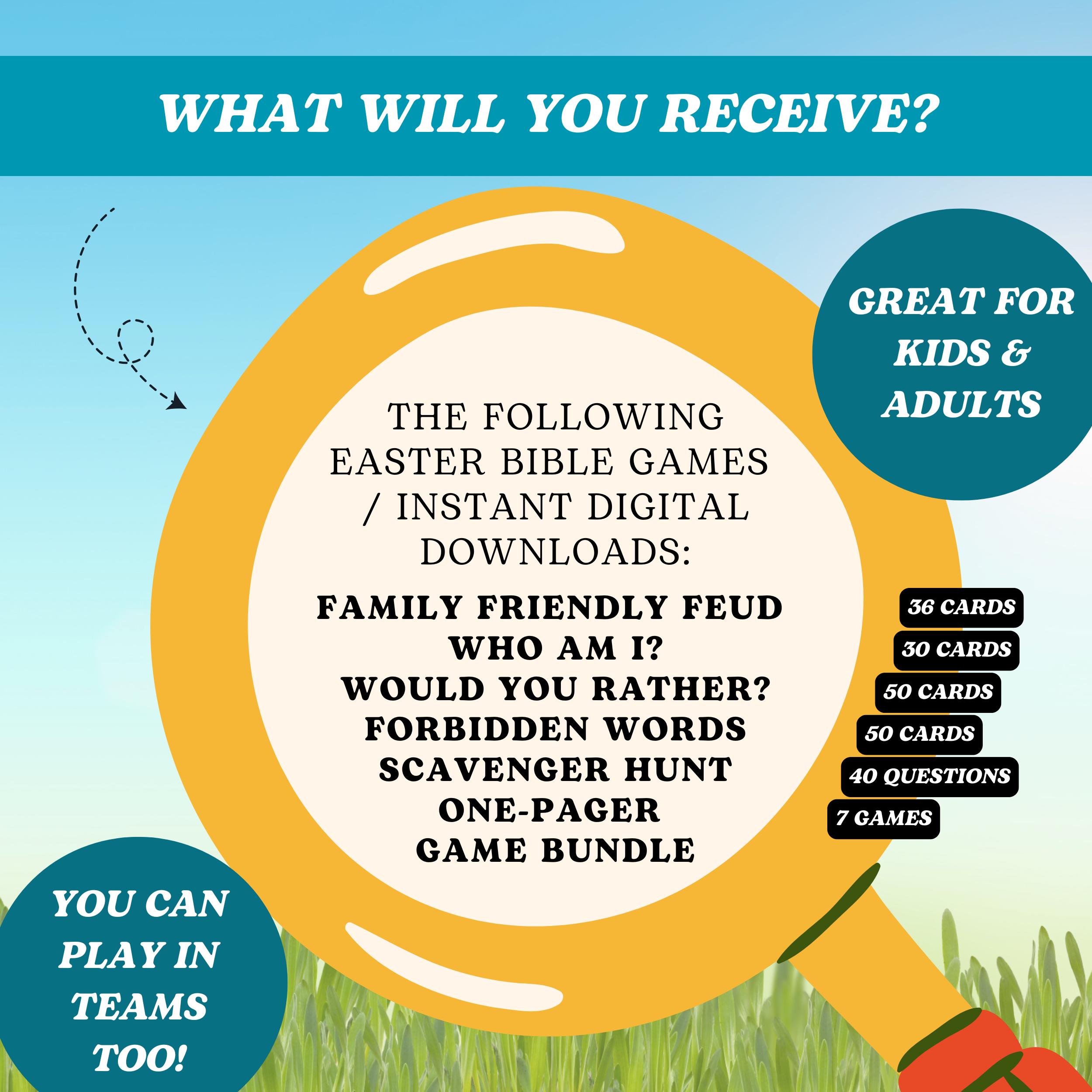 Easter Bible Mega Game Bundle | Fun Christian Printable Games for Kids ...
