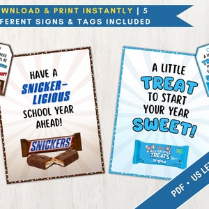 First Day of School Treat Tag for Students, Welcome Back to School Gift ...