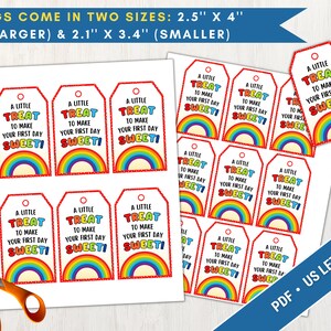First Day of School Treat Tag for Students, Welcome Back to School Gift ...
