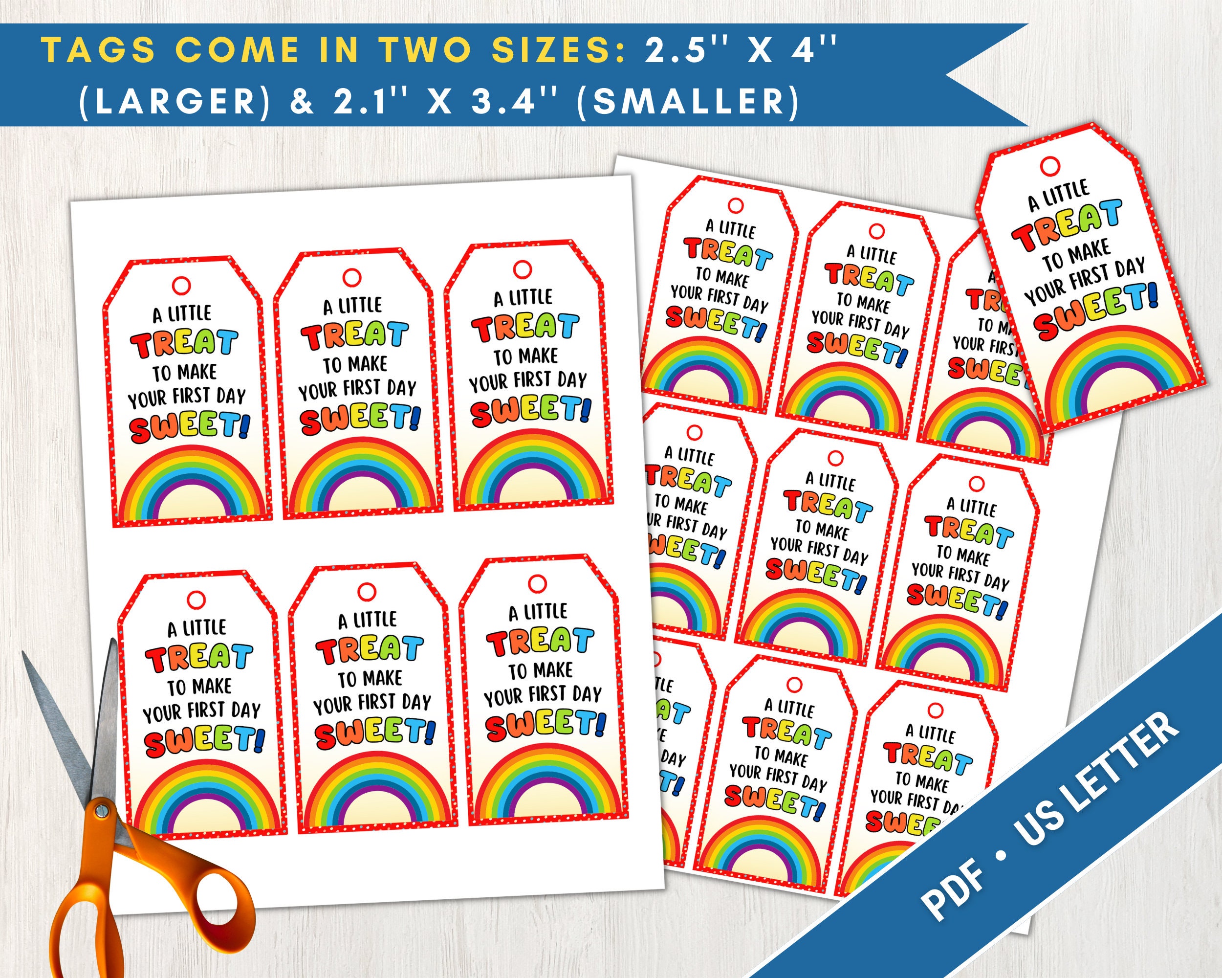 First Day of School Treat Tag for Students, Welcome Back to School Gift ...