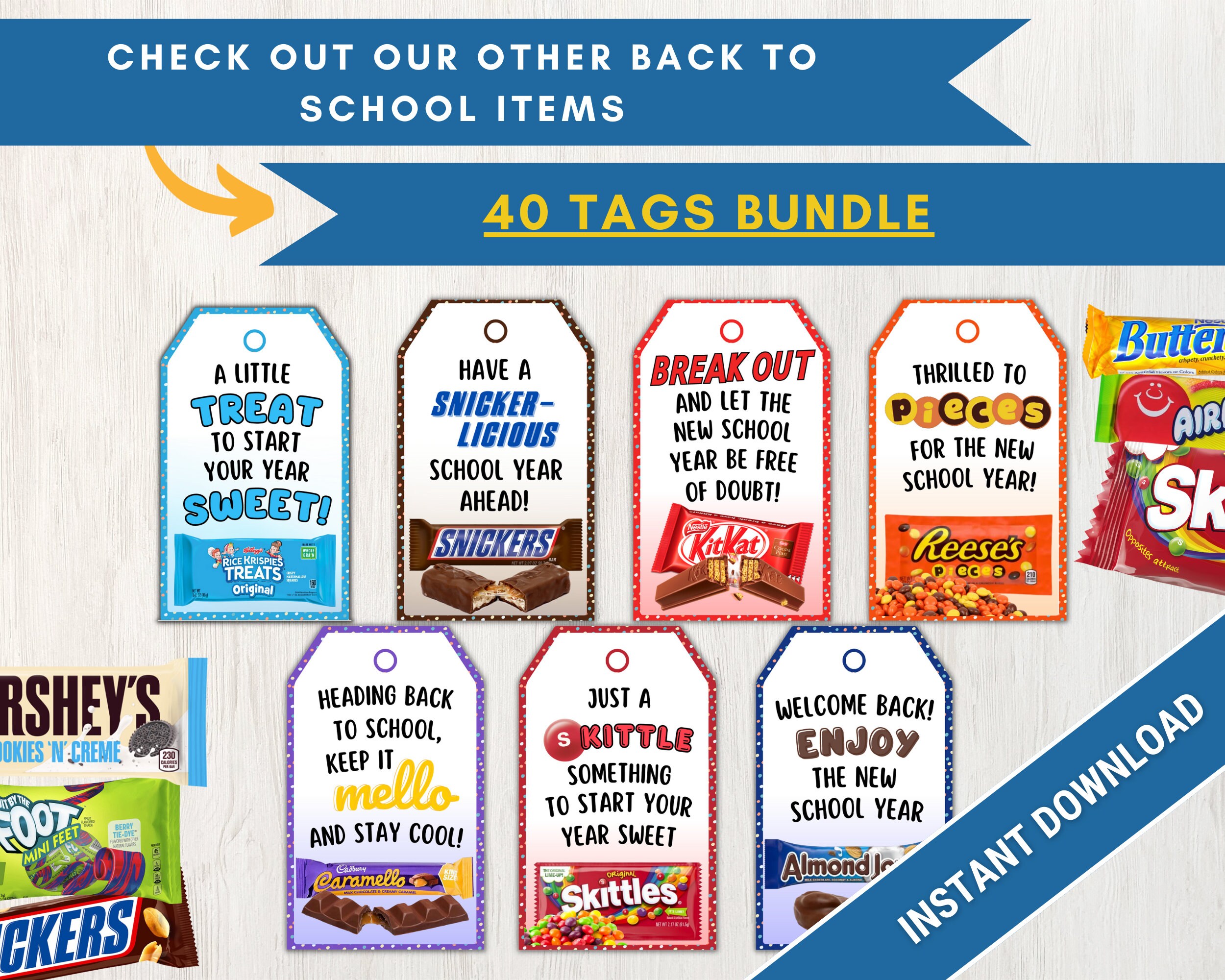 First Day of School Treat Tag for Students, Welcome Back to School Gift ...