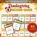 Thanksgiving 5 Second Game, Thanksgiving Family Fun Quick Trivia Party ...